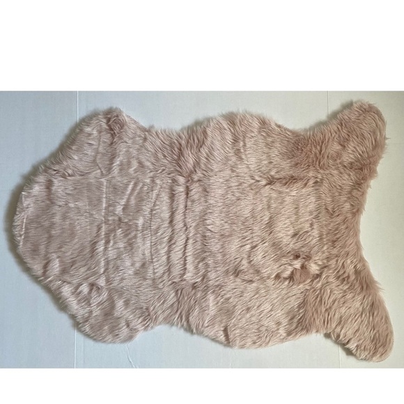 Levtex | Other | Levtex Baby Pink Faux Fur Throw Baby Nursery Rug Baby ...